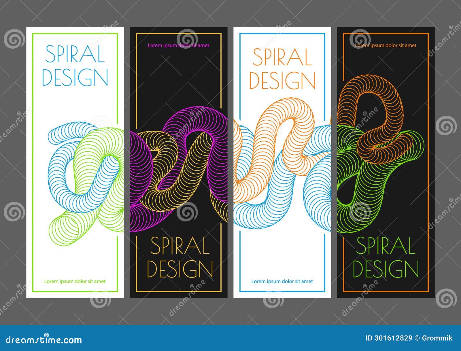 A Colorful Intertwining Spiral. Template of Elements for the Design of ...