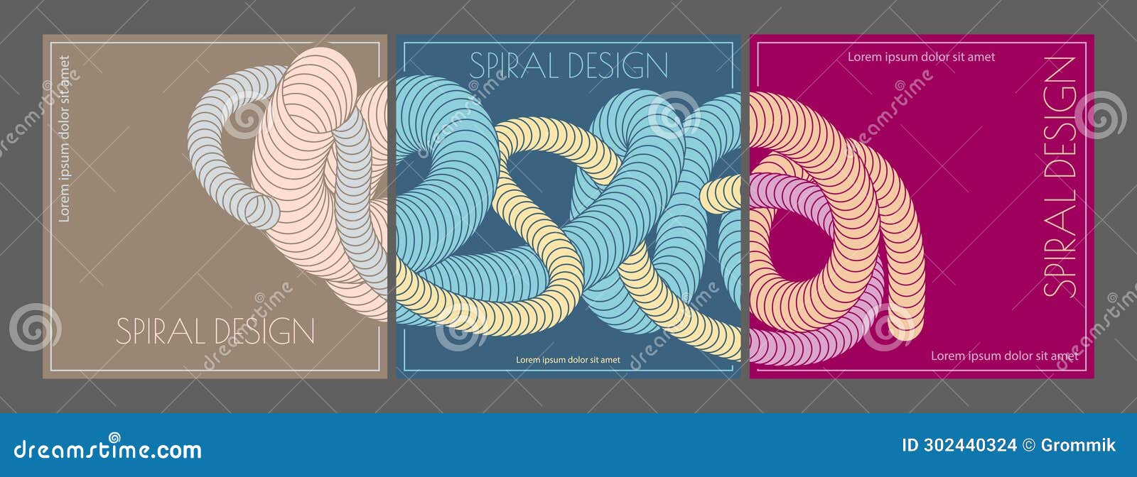A Colorful Intertwining Spiral. Template of Elements Stock Vector ...