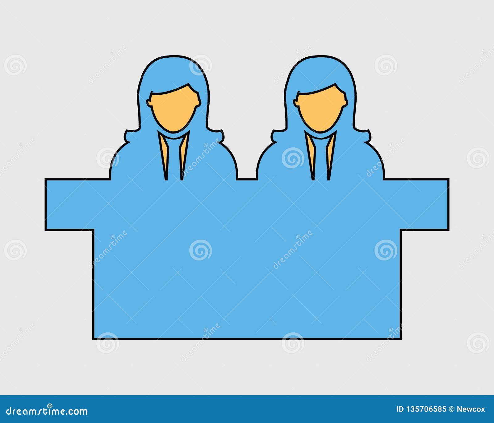 Interview Panel Vector Illustration | CartoonDealer.com #91087572