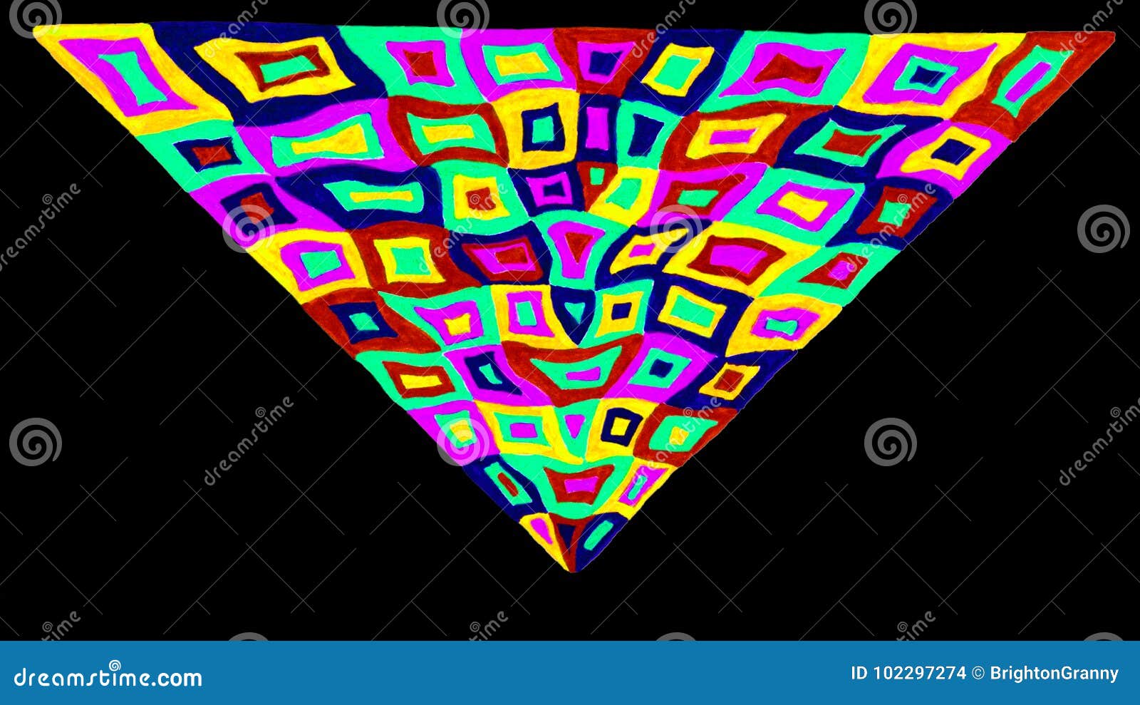 Colorful inverted triangle stock photo. Image of conceptual - 102297274