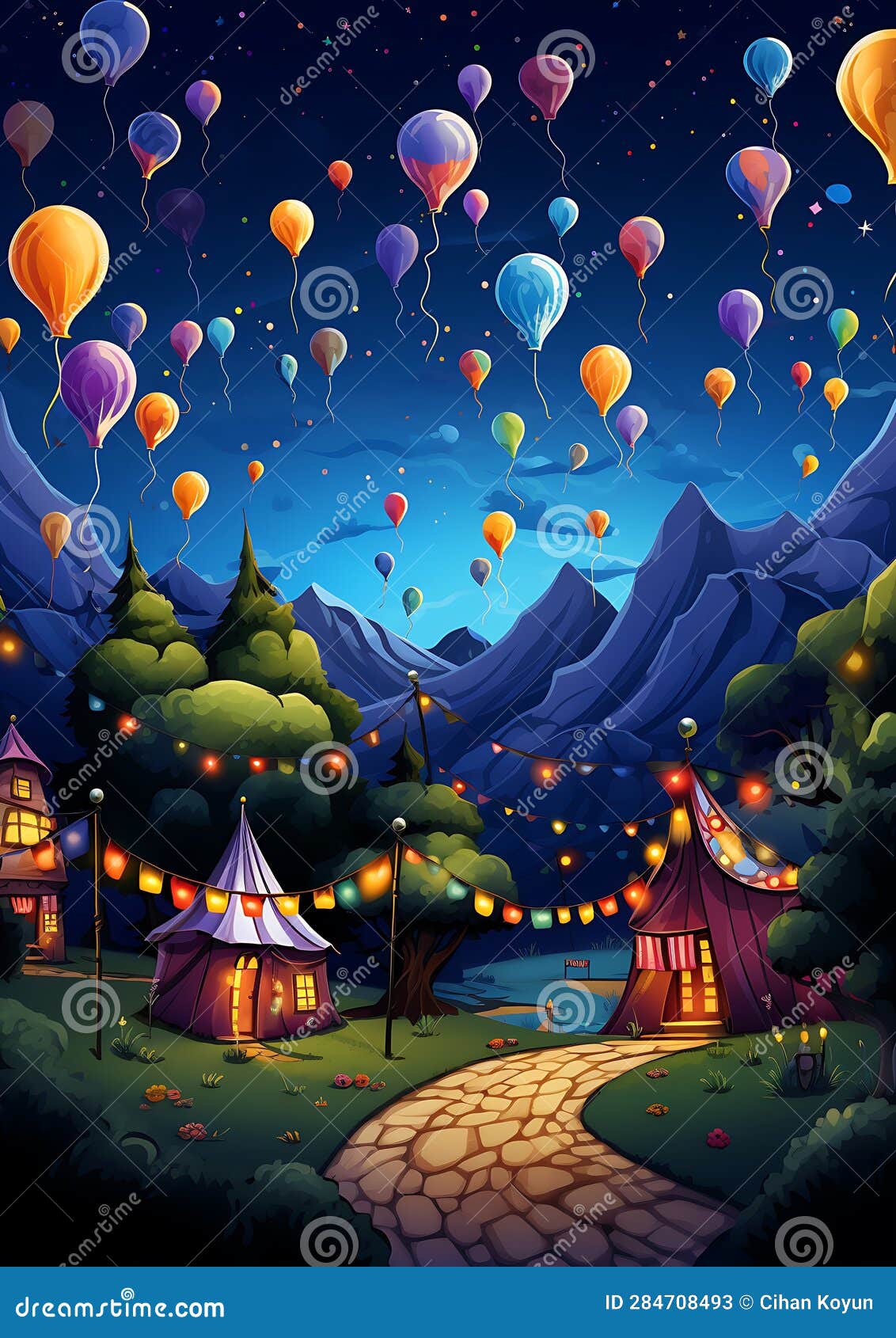 Colorful Invitation Elements Stock Illustration - Illustration of ...