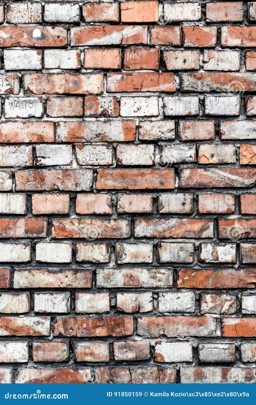 Irregular Brick Arrangement. On The Wall. In Black And White. Royalty ...