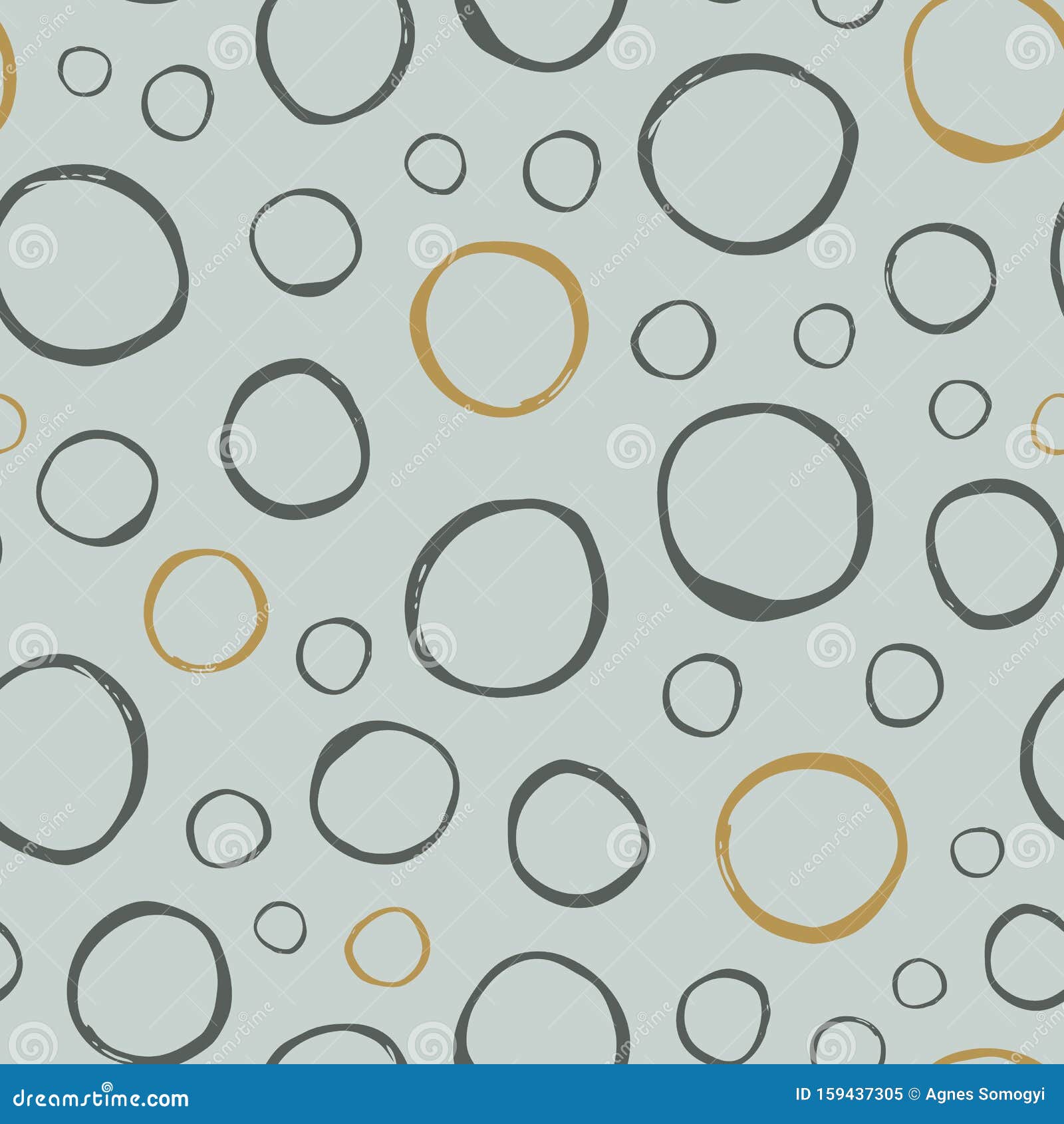 Colorful Irregular Polka Dots Circles Vector Seamless Pattern Trendy