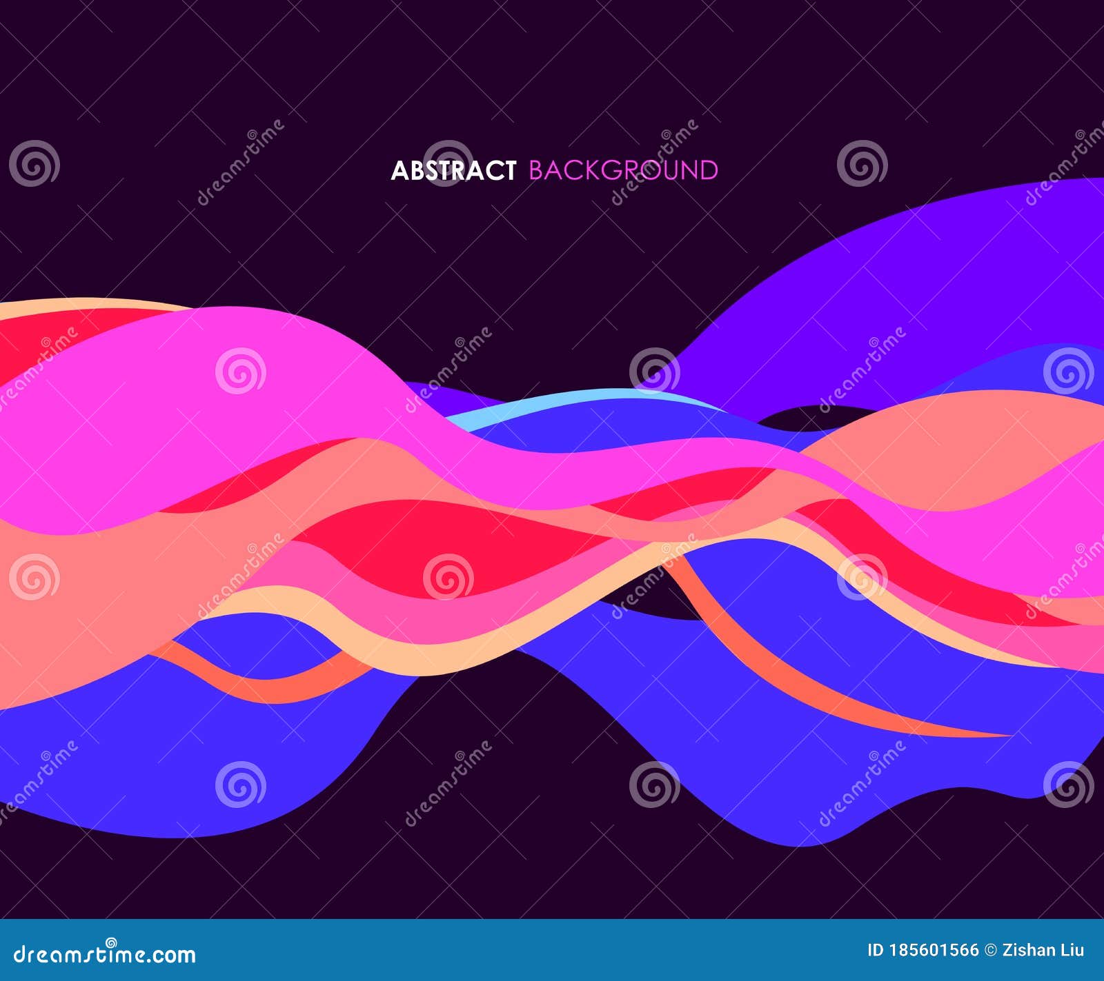 Colorful Irregular Shapes Make Up the Abstract Background Stock Vector ...