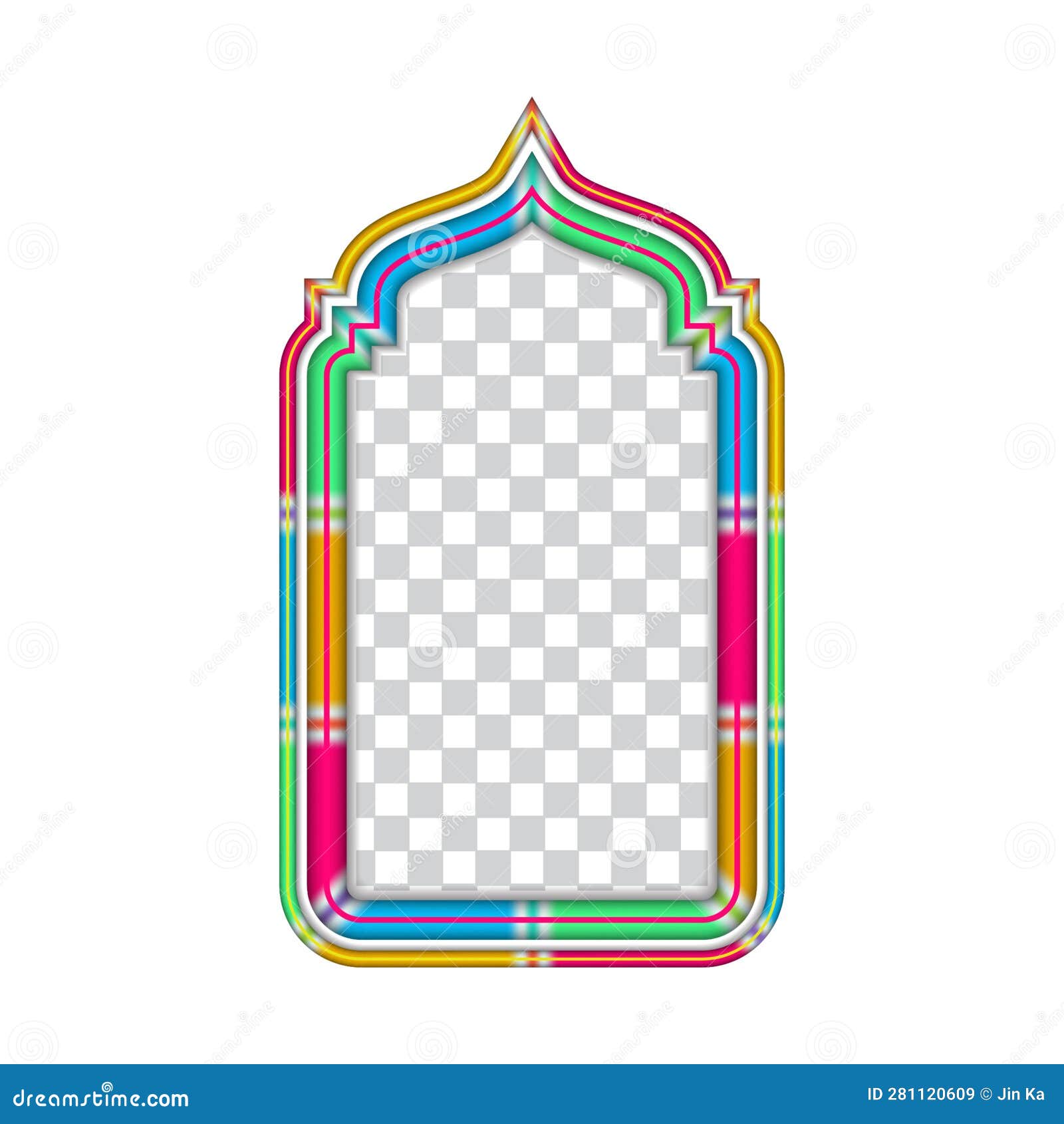 Contemporary Islamic Vector Frame Border Latest Colorful Design Stock ...