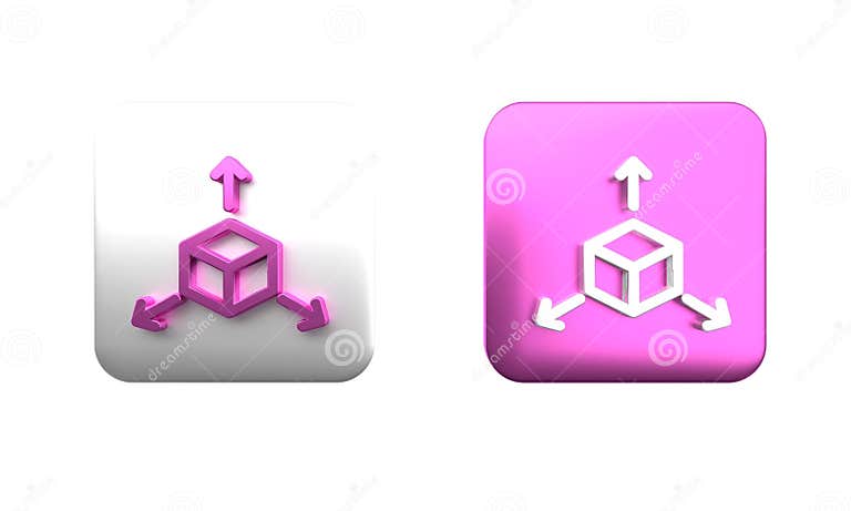 Colorful Isometric Cube Icon Isolated on White Background. Geometric ...