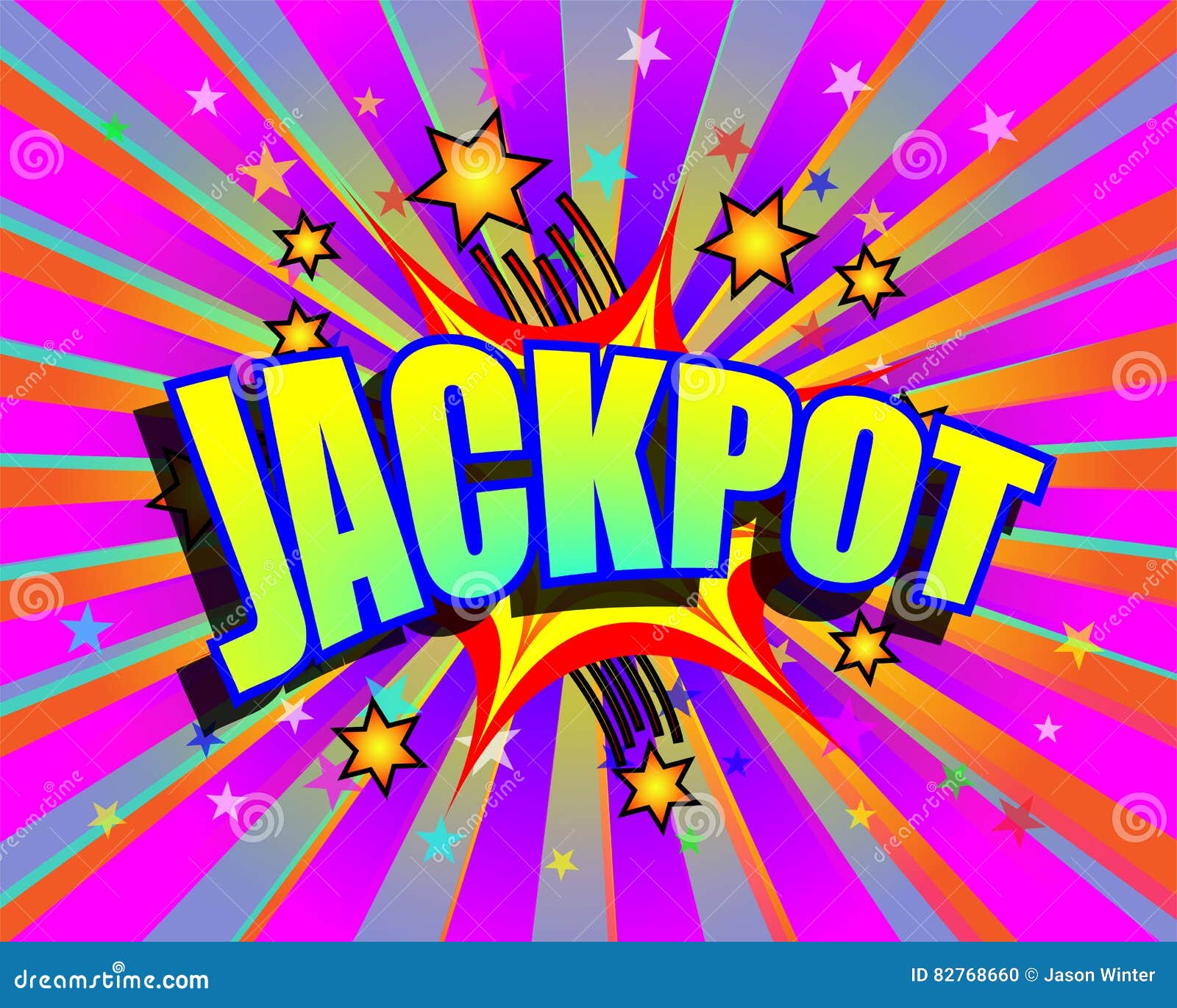 Colorful Jackpot Background Stock Vector - Illustration of winning ...