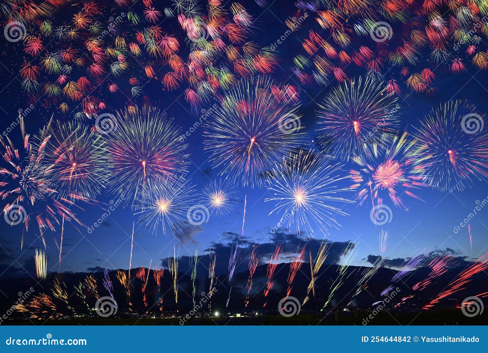 Colorful Japanese Fireworks Stock Photo - Image of flowers, colorful ...
