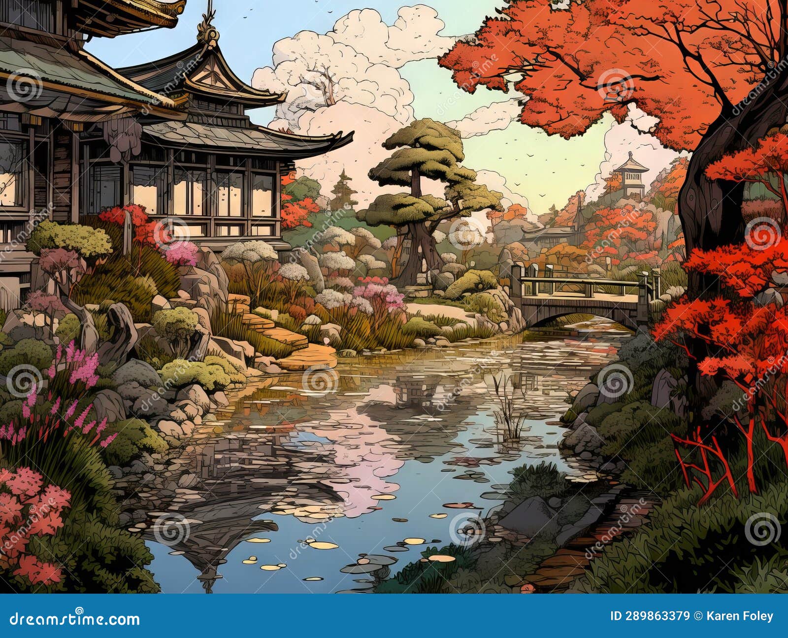 Colorful Japanese Maple (Acer Palmatum) Leaves During Momiji Season At ...