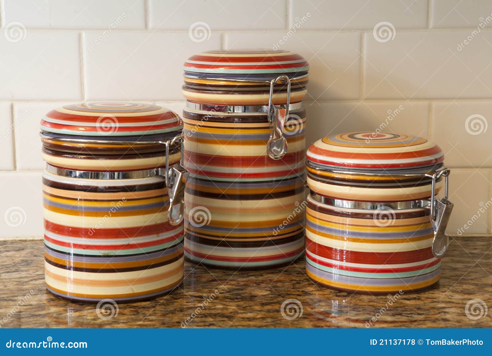 Colorful Jars stock photo. Image of kitchen, store, tiles - 21137178