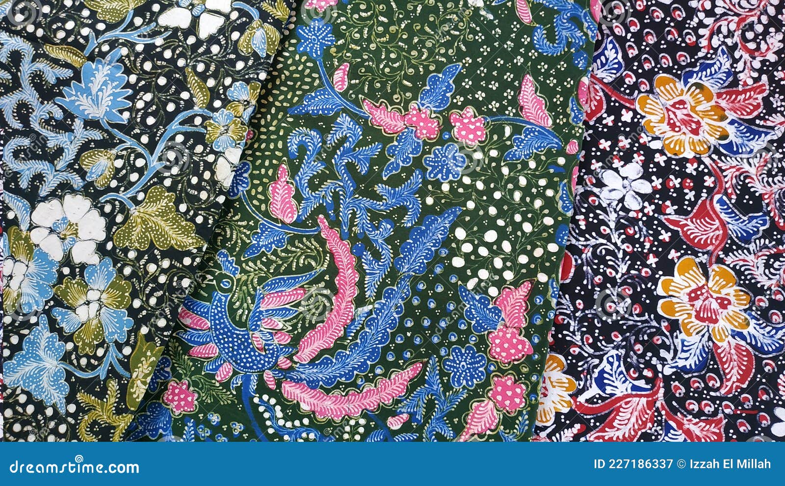 Colorful Javanese Batik Cloth. Background, Pattern, Motif, Fabric ...