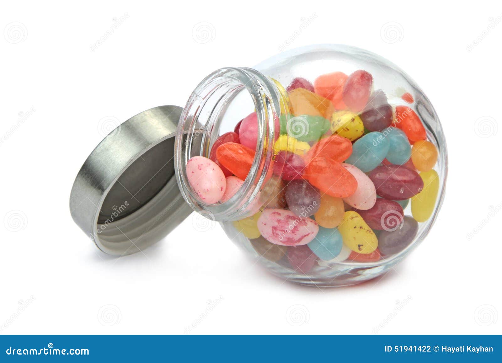 Colorful Jelly Beans in a Jar on White Stock Photo - Image of jelly ...