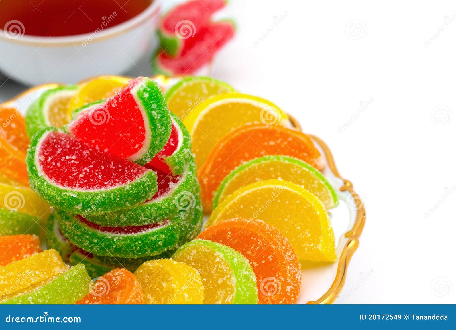 Colorful jelly candies stock image. Image of round, roll - 28172549