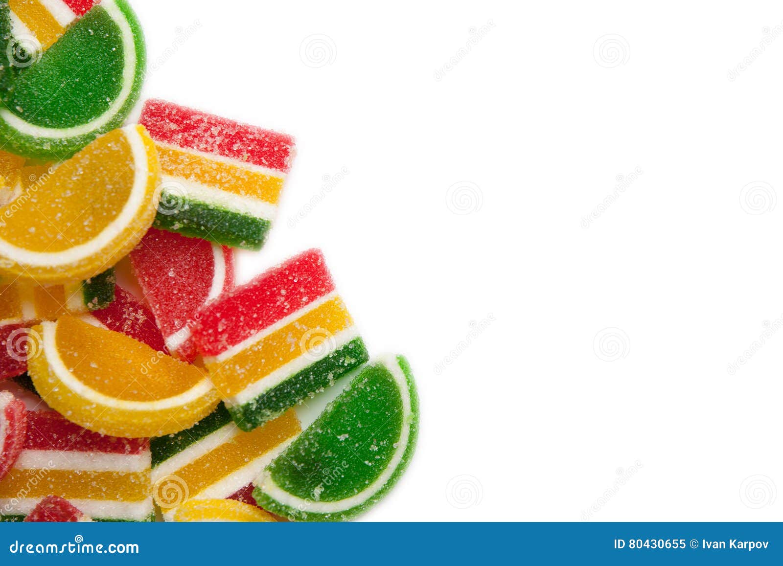 Colorful Jelly Candies Isolated on White Stock Image - Image of ...
