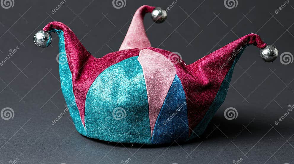 Colorful Jester Hat with Bells Stock Illustration - Illustration of ...