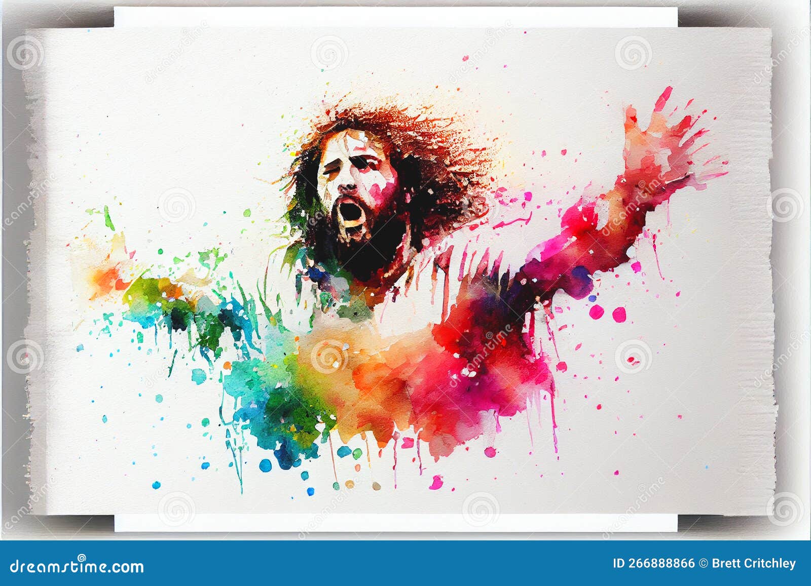 Colorful Jesus Christ Illustration Stock Illustration - Illustration of ...