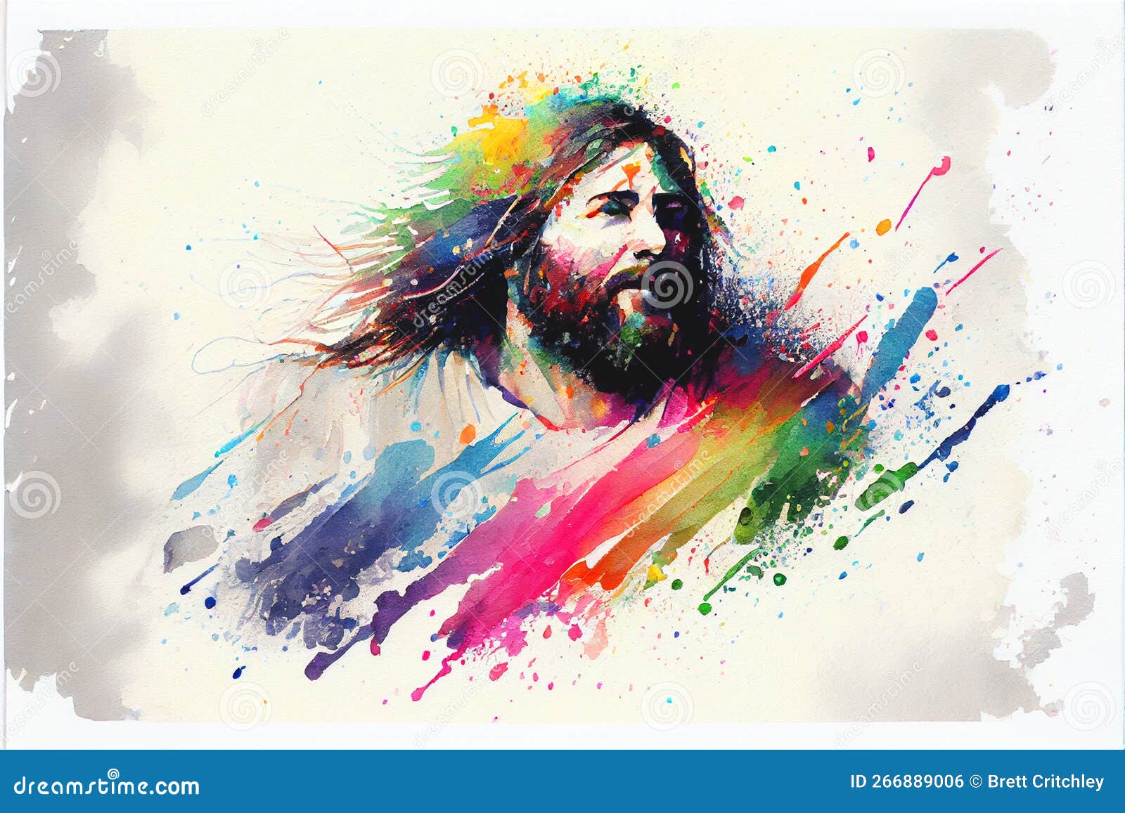 Colorful Jesus Christ Illustration Stock Illustration - Illustration of ...