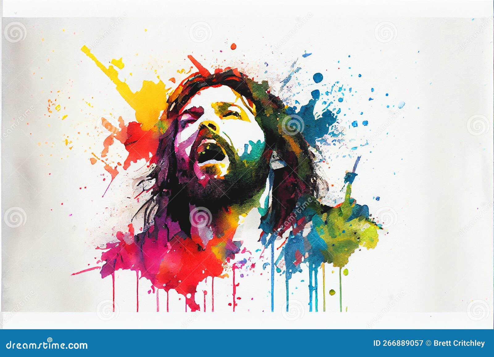 Colorful Jesus Christ Illustration Stock Illustration - Illustration of ...