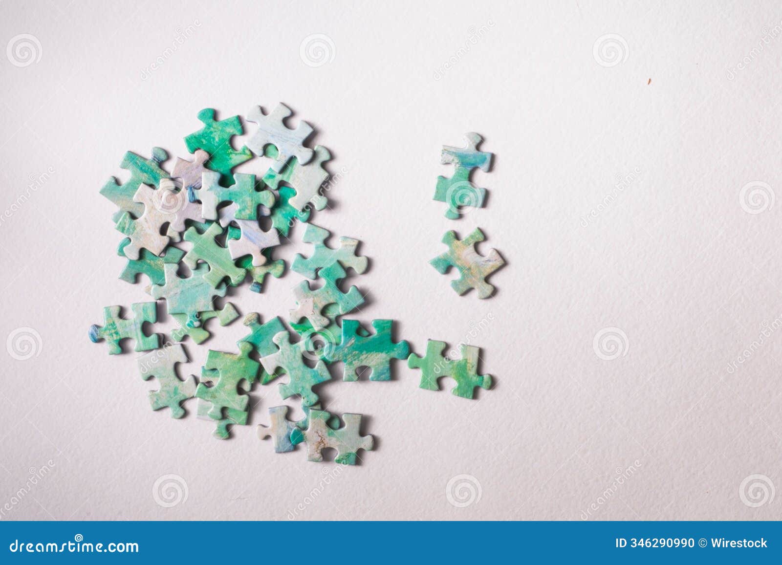 Colorful Jigsaw Puzzle Pieces Arranged on a White Background Stock ...