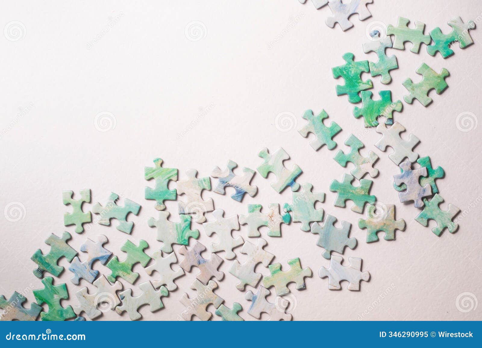 Colorful Jigsaw Puzzle Pieces Arranged on a White Background Stock ...