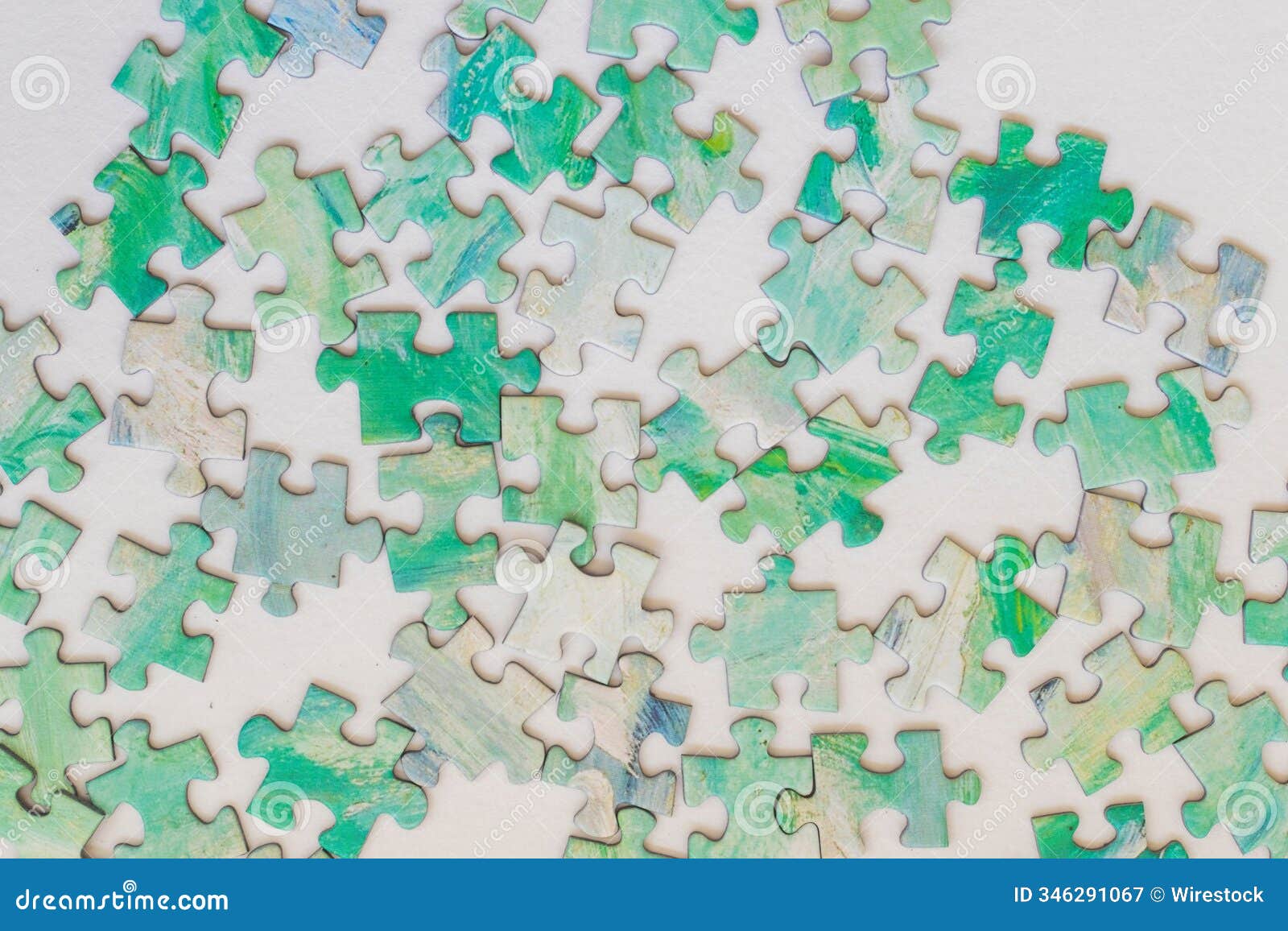 Colorful Jigsaw Puzzle Pieces Arranged on a White Background Stock ...