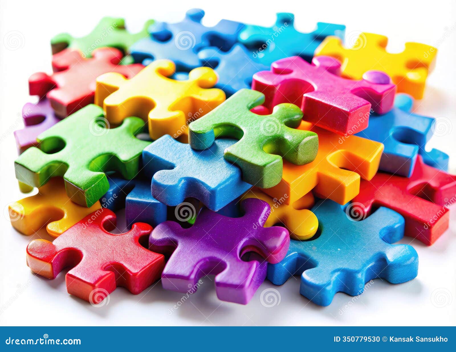 Colorful Jigsaw Puzzle Pieces a Visual Exploration of Connection ...