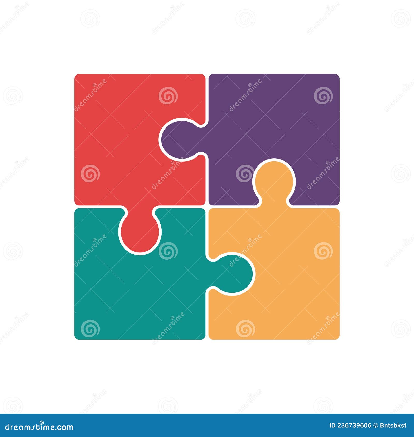 Colorful Jigsaw Puzzle Vector, Four Pieces. Vector Illustration Stock ... Colorful Jigsaw Puzzle Vector, Four Pieces. Vector Illustration Stock ...