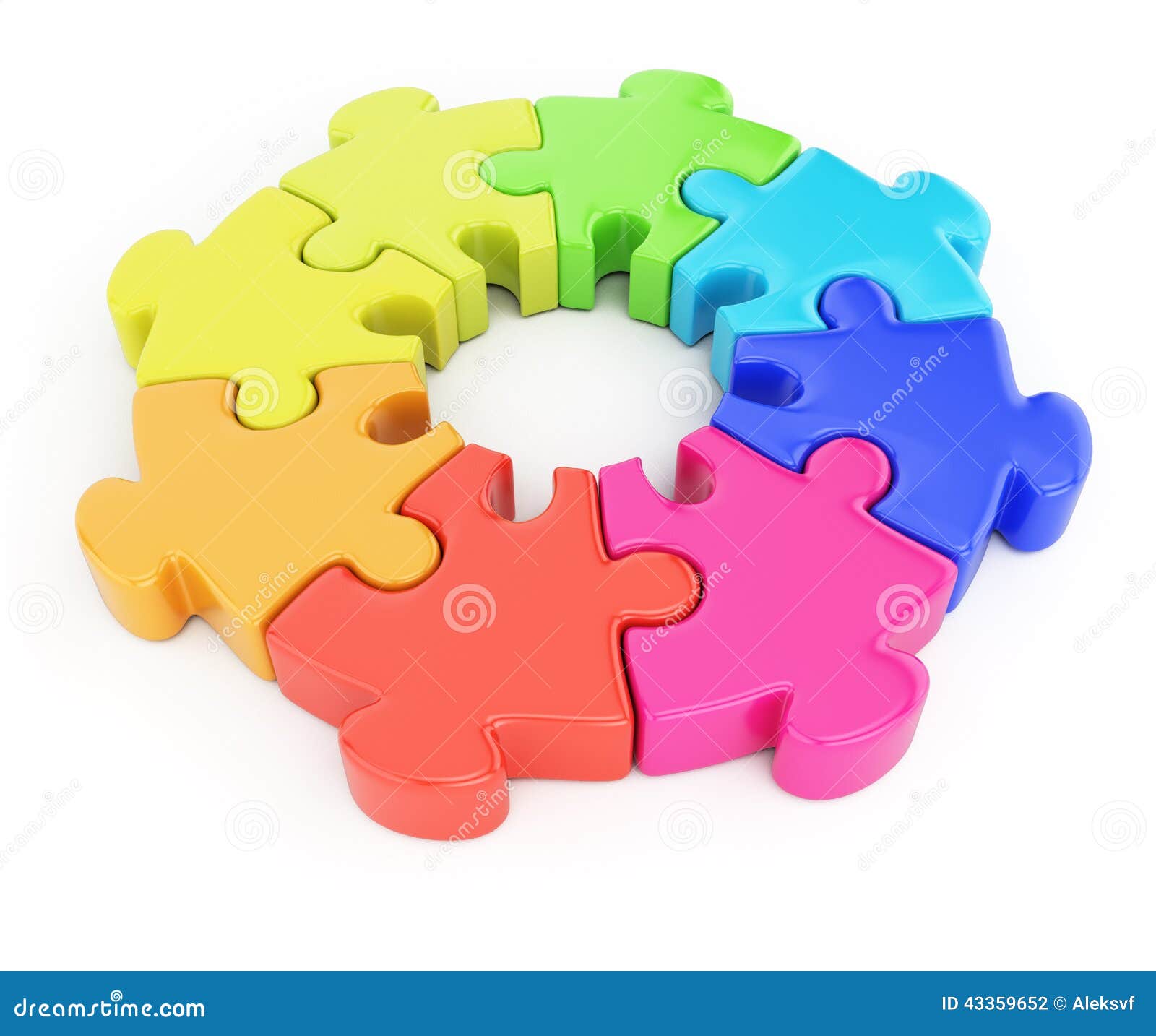 Colorful Jigsaw Puzzle Pieces Cartoon Vector | CartoonDealer.com #93087751