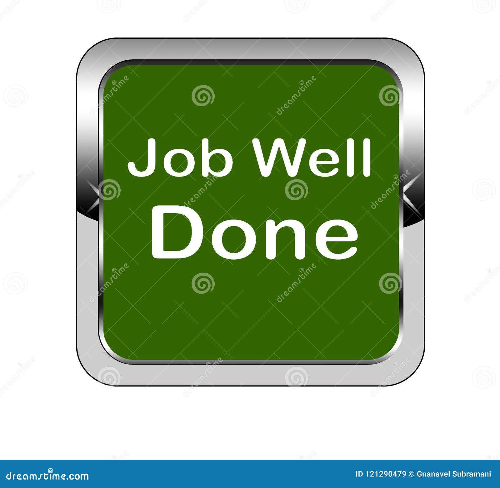 Colorful Job Well Done Web Button Click, Application Stock Illustration ...