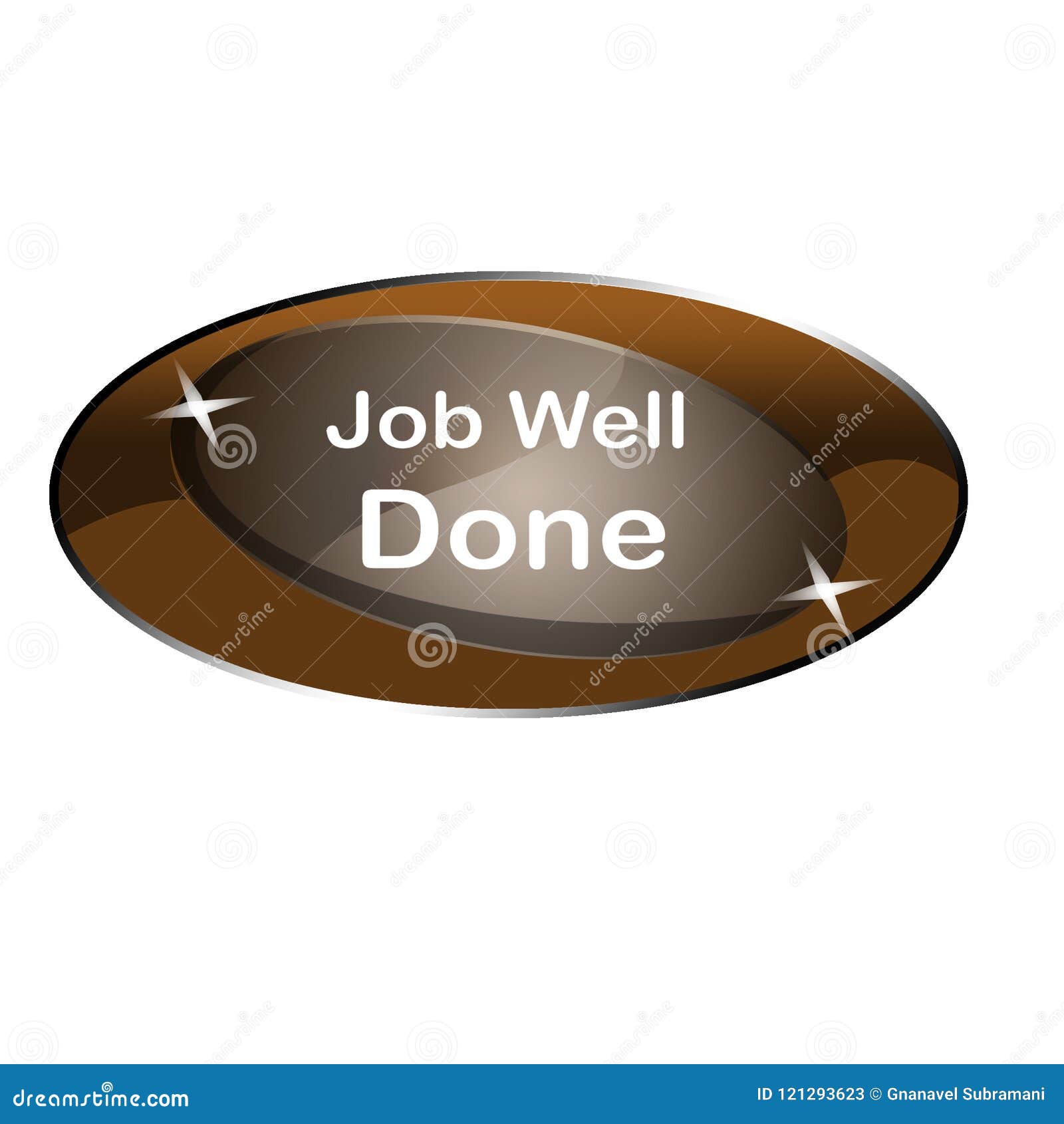 Colorful Job Well Done Web Button Click, Application Stock Illustration ...