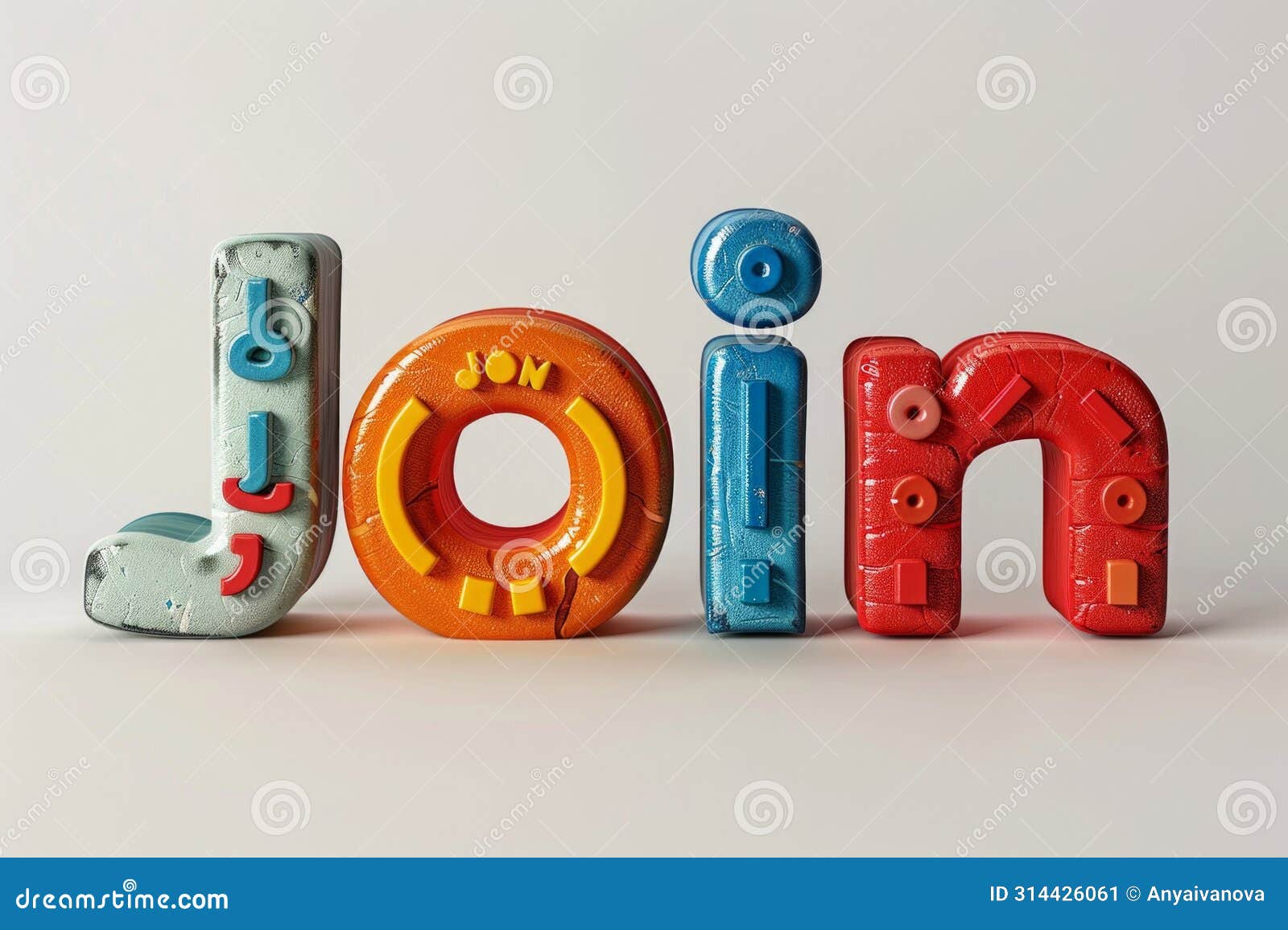 Colorful JOIN Letters on White Background Stock Image - Image of ...