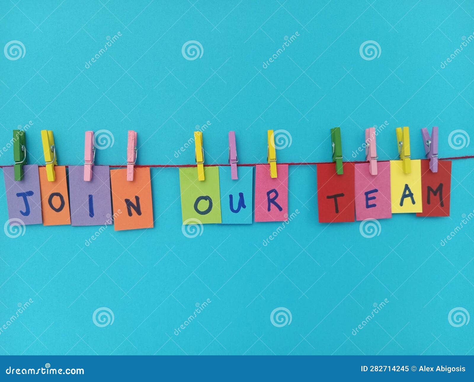 Colorful Join Our Team Banner on a Blue Background Stock Image - Image ...