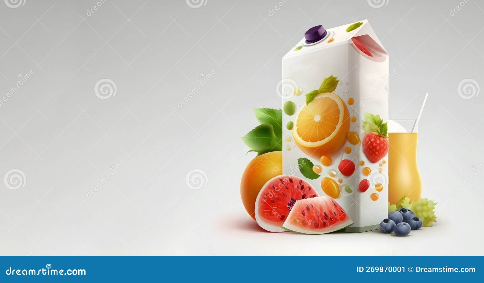 Colorful Juice Pack. Pack Template. Advertising Background with ...