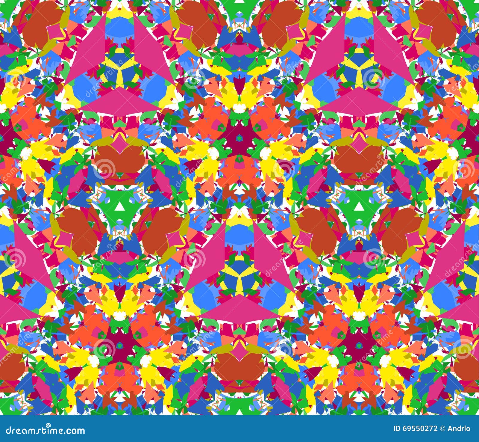 Colorful Kaleidoscope Seamless Pattern. Stock Vector - Illustration of ...