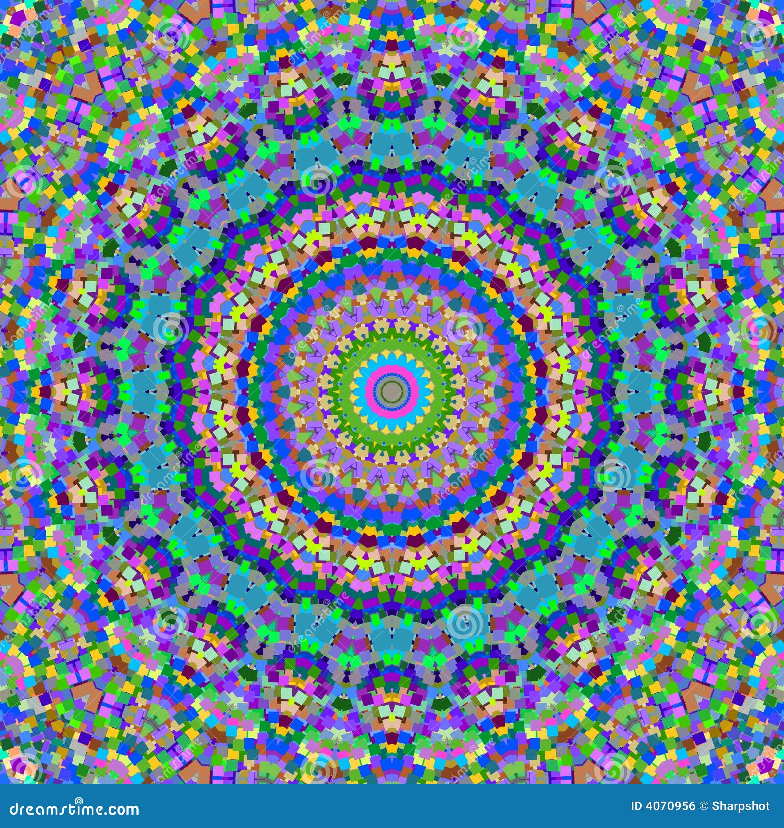 Colorful Kaleidoscope Squares Stock Illustration - Illustration of ...