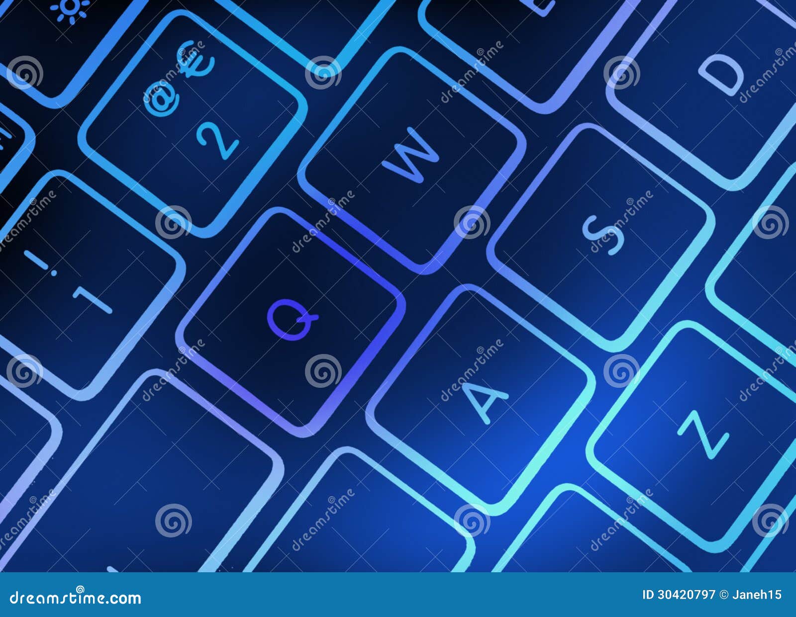 Colorful Keyboard Stock Illustration Illustration Of Computer 30420797