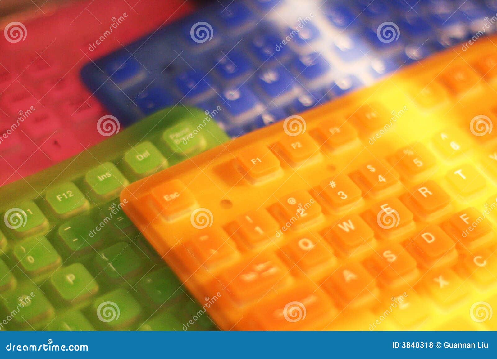 Colorful keyboards stock photo. Image of technology, color - 3840318
