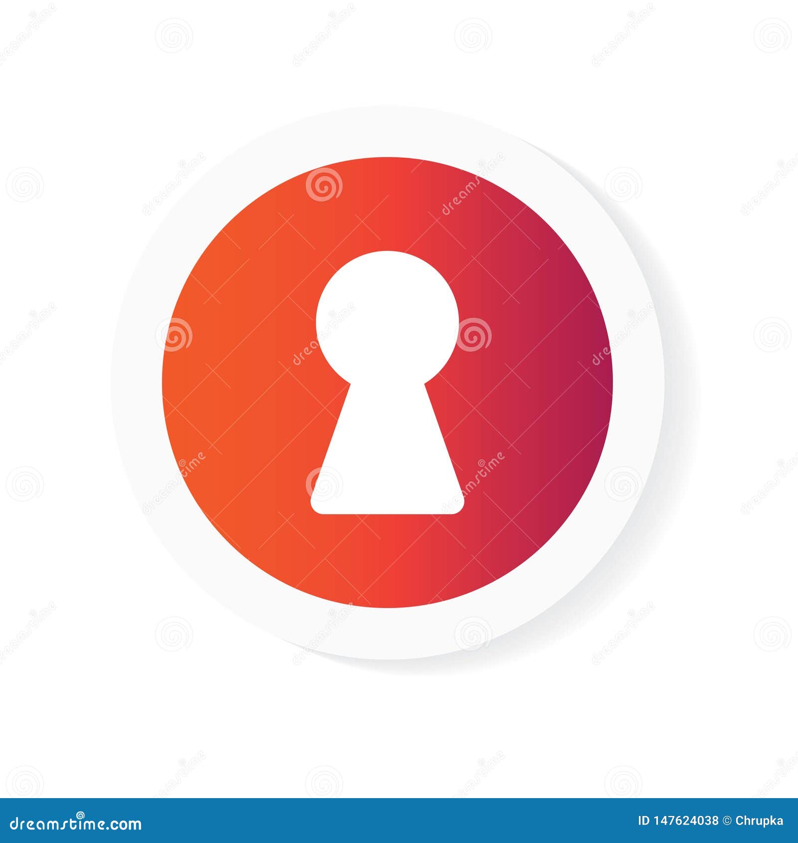 Colorful keyhole icon stock vector. Illustration of secret - 147624038