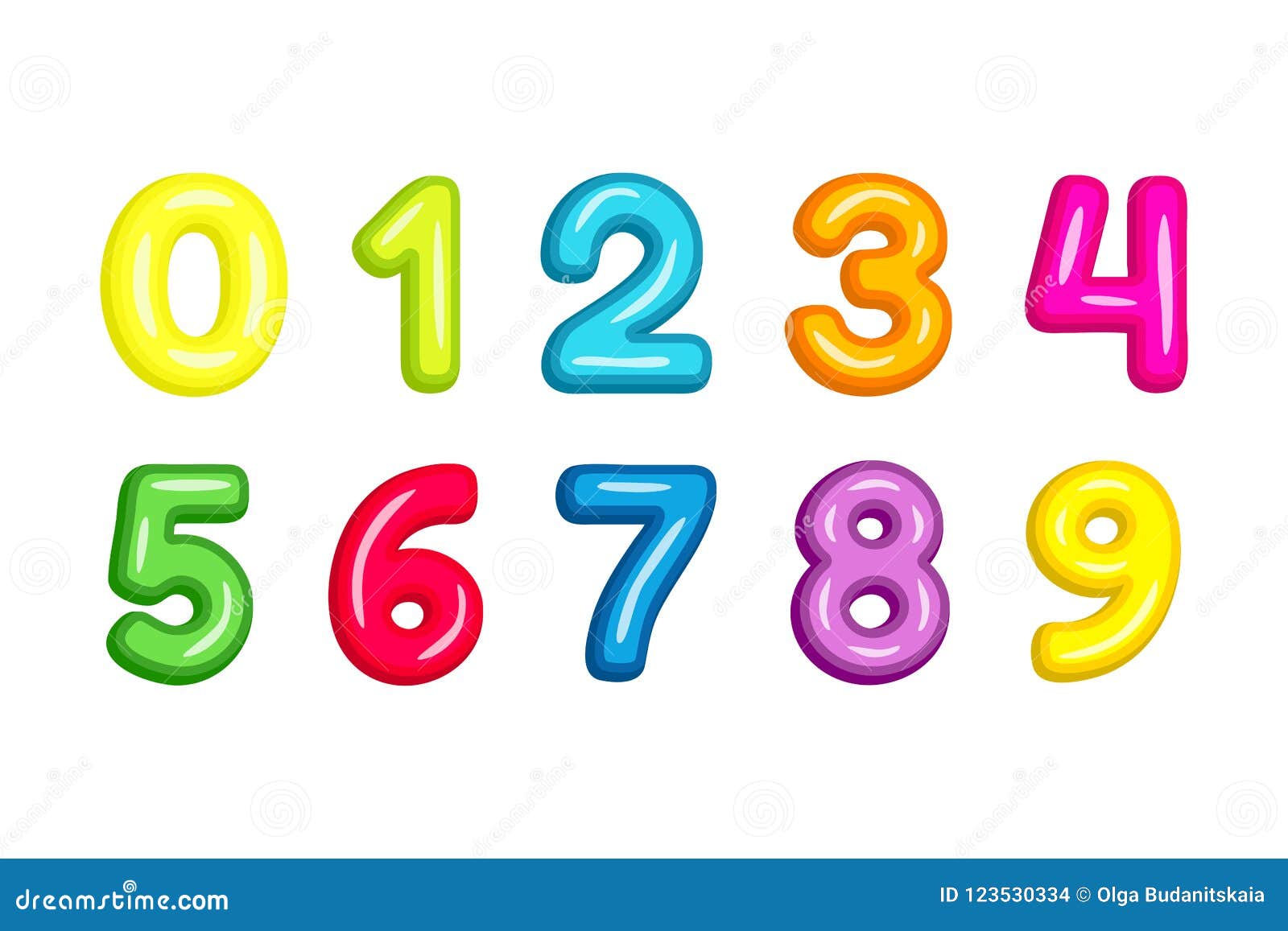 Colorful Kid Font Numbers Vector Illustration Isolated on White Stock ... Colorful Kid Font Numbers Vector Illustration Isolated on White Stock ...