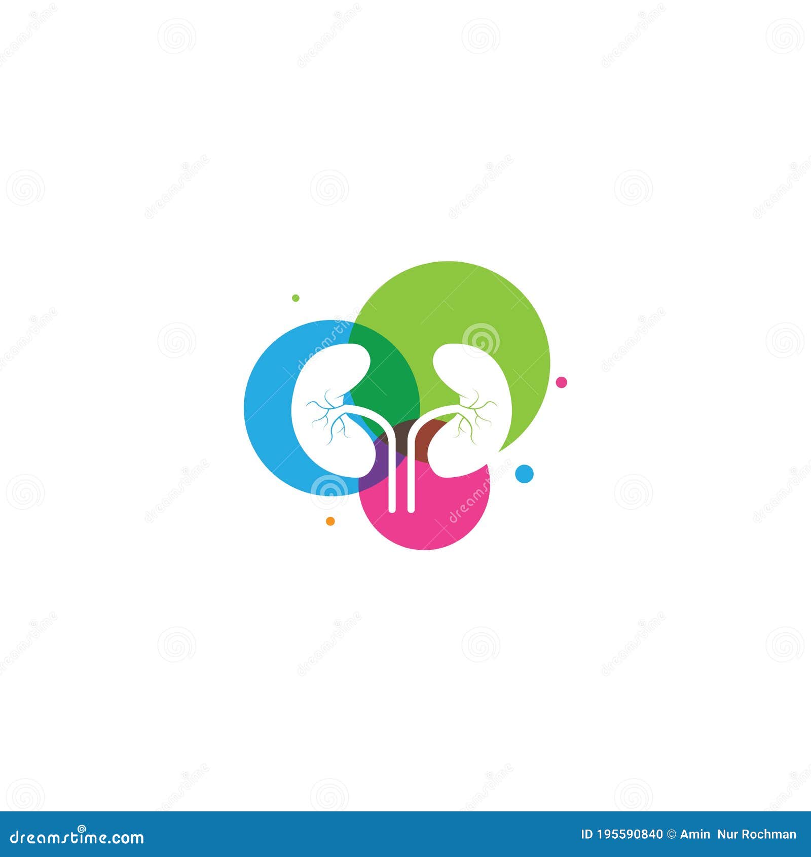 Colorful Kidney Logo Design Concept Stock Vector - Illustration of ...