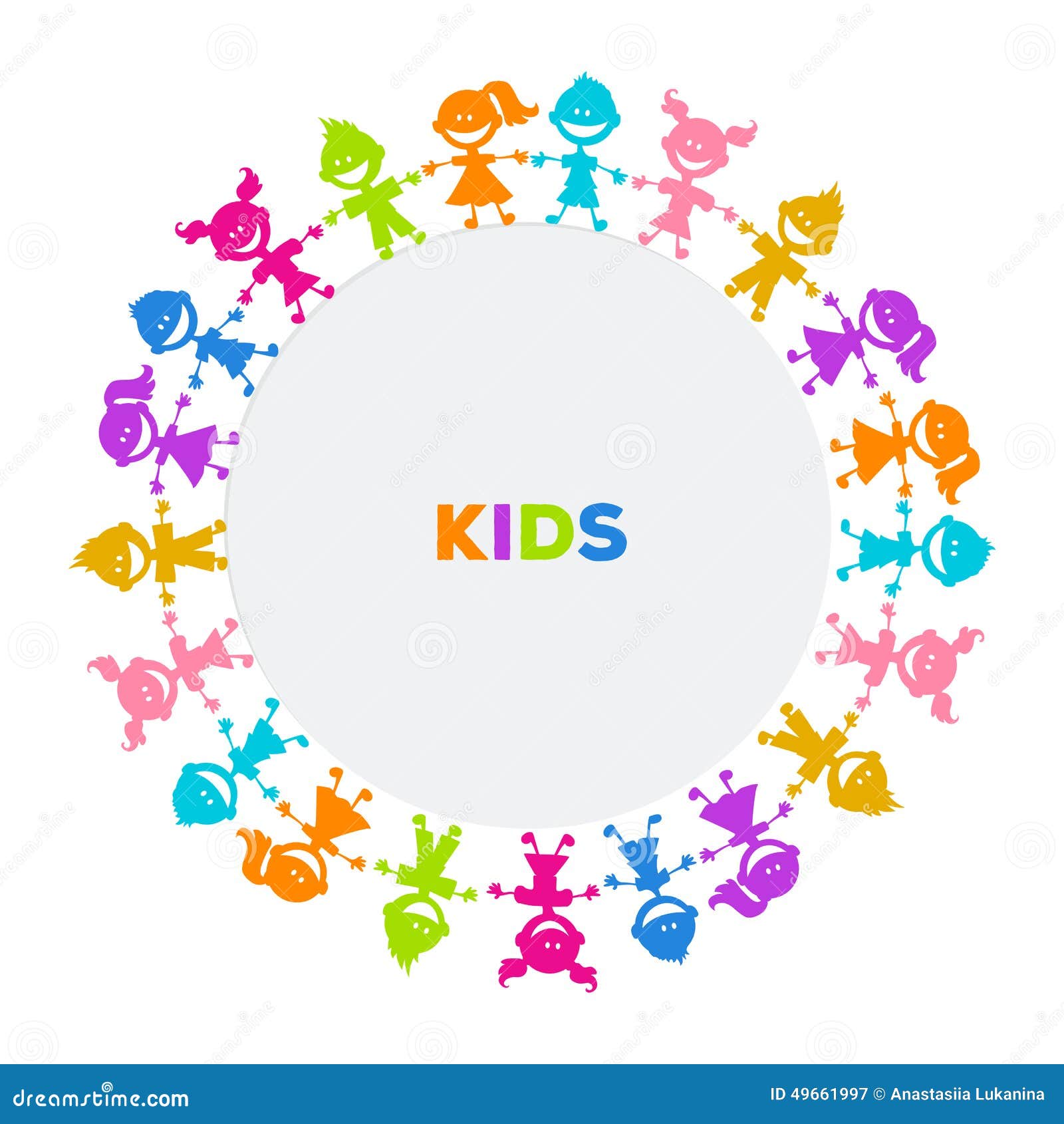 Colorful Kids Friends Image Stock Vector - Illustration of baby ...