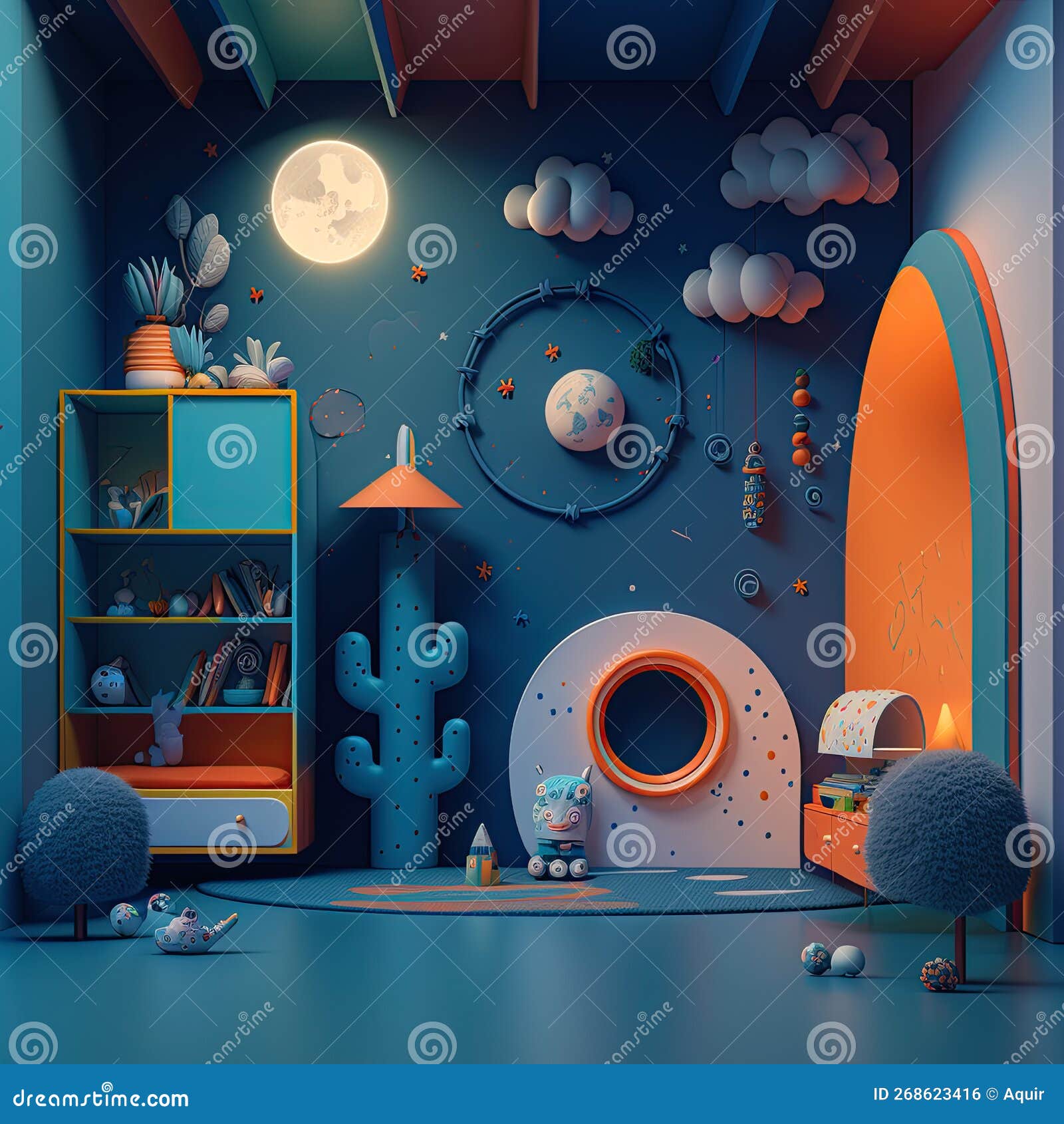 Cute Surreal Children Room. Generative Ai. Colorful Kids Room Stock ... Cute Surreal Children Room. Generative Ai. Colorful Kids Room Stock ...