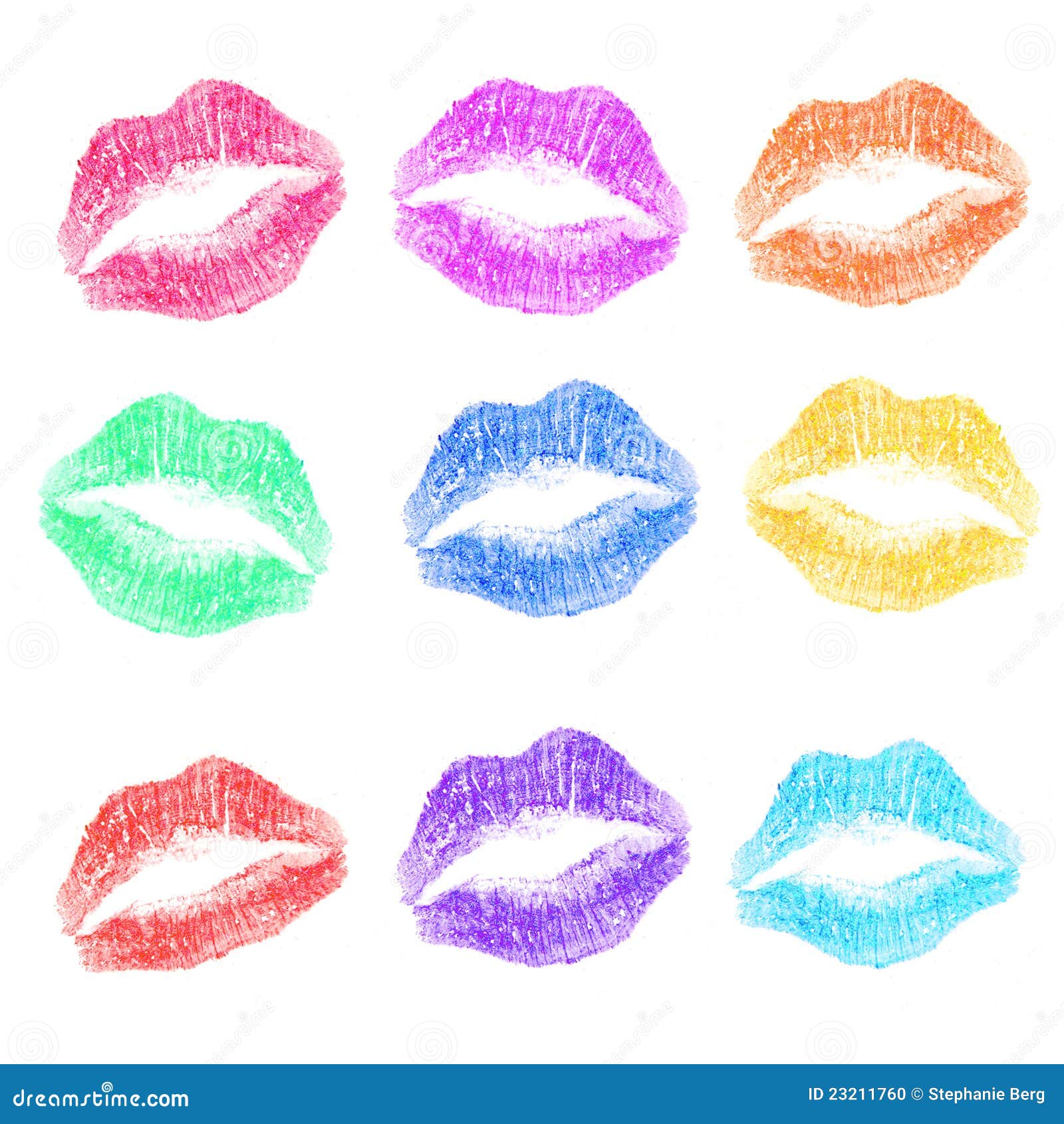 Colorful Kissy Lips stock photo. Image of kiss, lust - 23211760