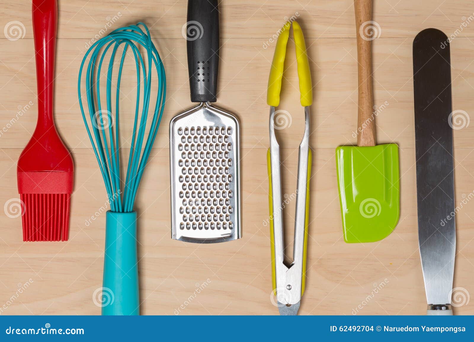 Colorful kitchen tools stock photo. Image of spatula - 62492704