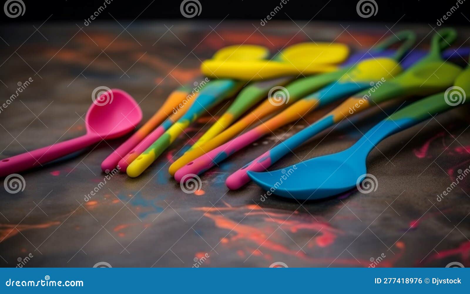 Colorful Kitchen Utensils Create a Fun Celebration Scene Generated by ...