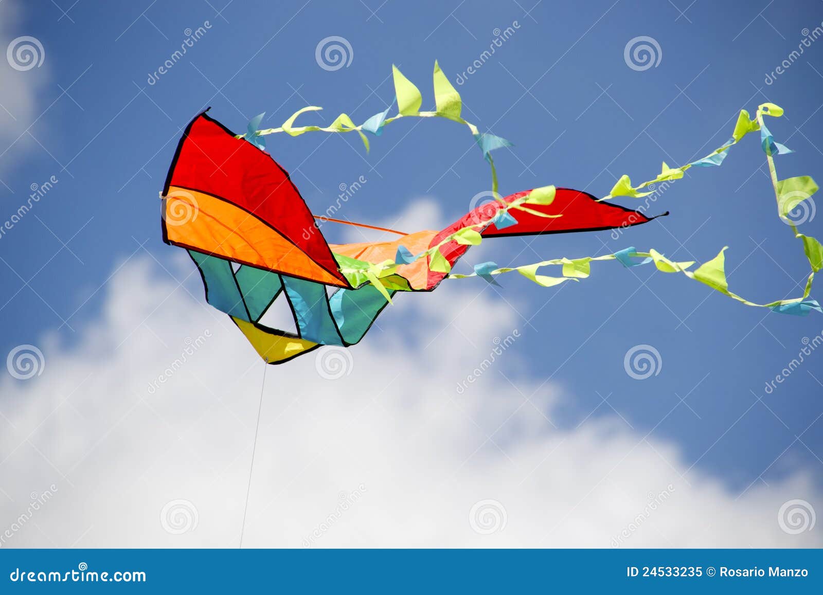 Colorful kite stock image. Image of clouds, leisure, color - 24533235