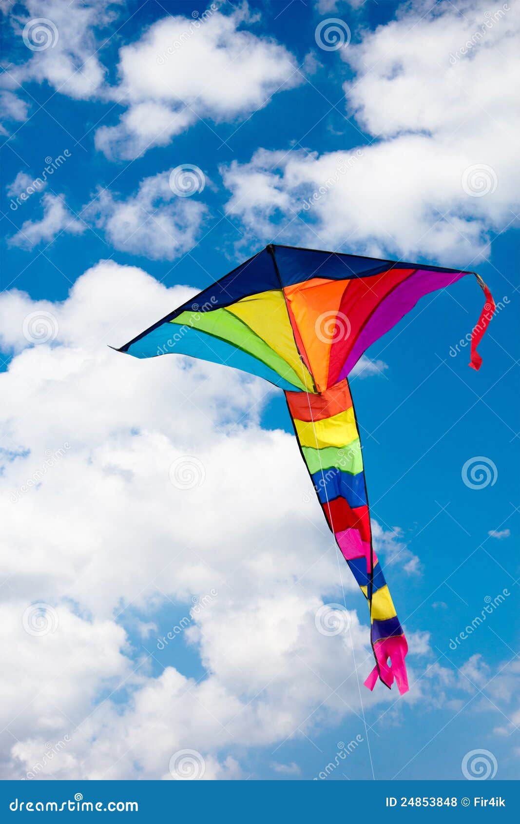 Colorful kite stock photo. Image of season, look, childhood - 24853848
