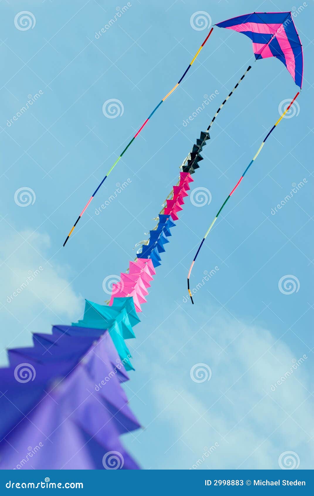Colorful Kite at Blue Sky stock image. Image of pink, vibrant - 2998883