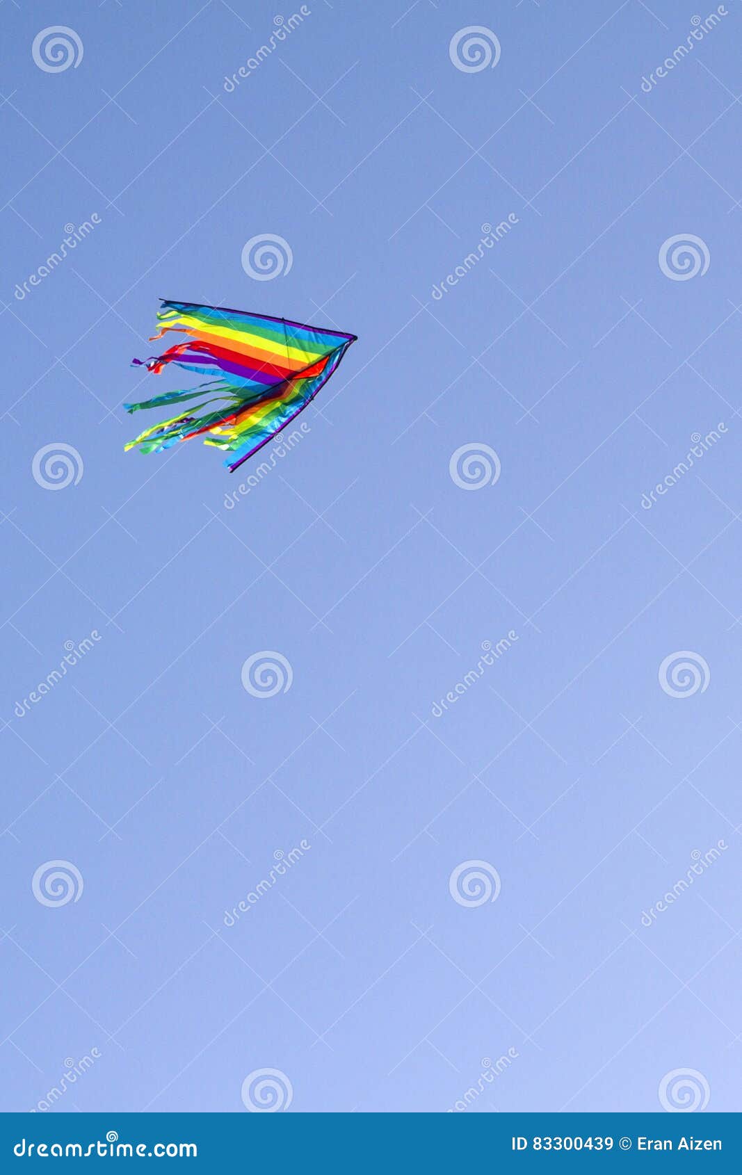 Colorful Kite on a Blue Sky Background Stock Image - Image of activity ...