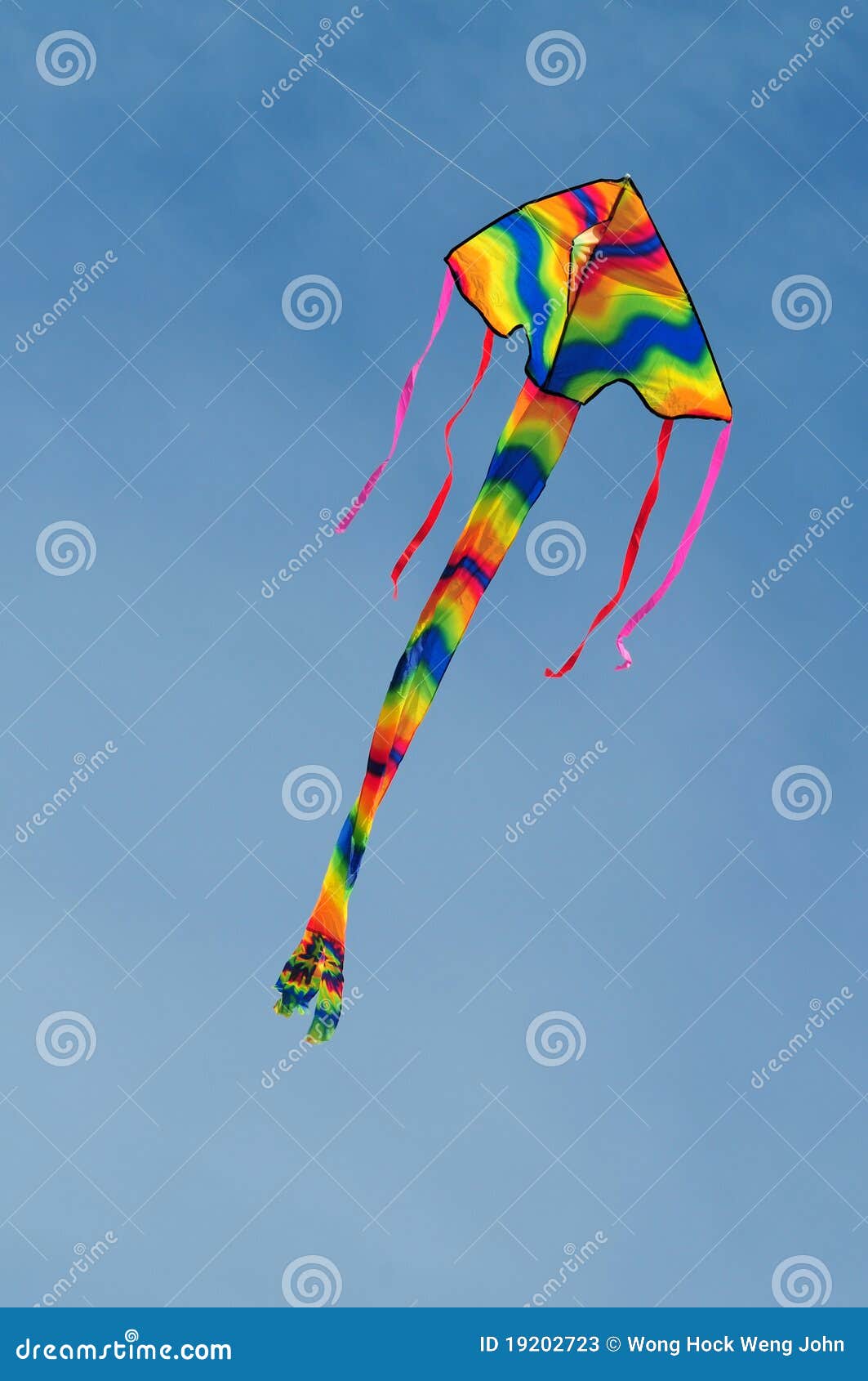 Colorful kite flying stock image. Image of wind, skies - 19202723
